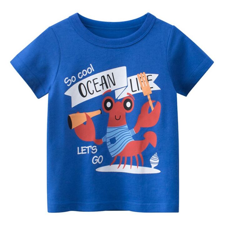 HH Kids Boys T-shirt 2021 Summer Cartoon Cute Animals Short Sleeve Kids ...