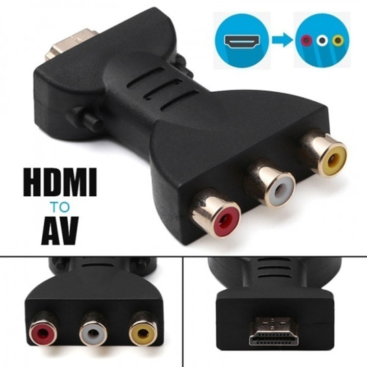 Flexible Portable HDMI to 3 RCA Video Audio AV Adapter Component Converter | Daraz.com.bd