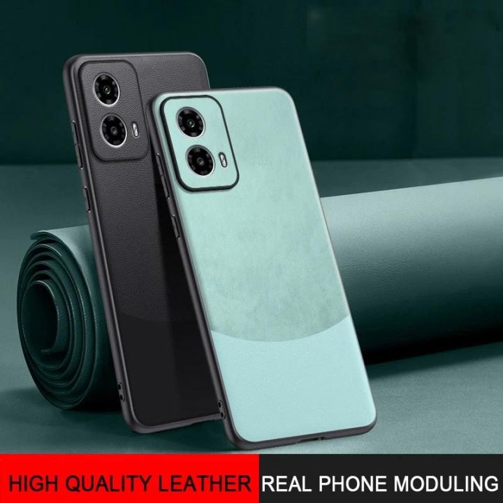 For Motorola Moto G35 Back cover Leather Two Colors Fashion Panda ...