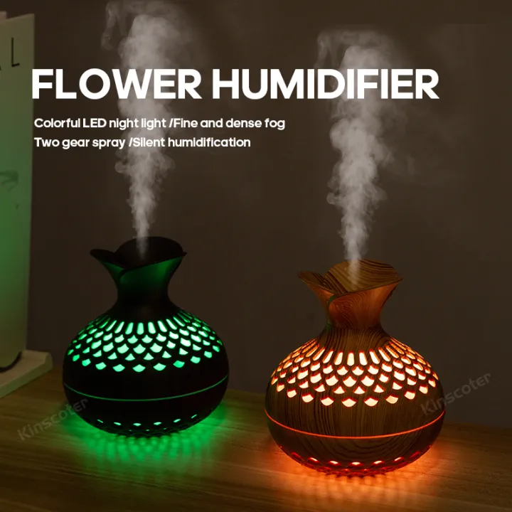 Wood Grain Humidifier 300ml USB Aroma Diffuser Atomizer USB Household ...