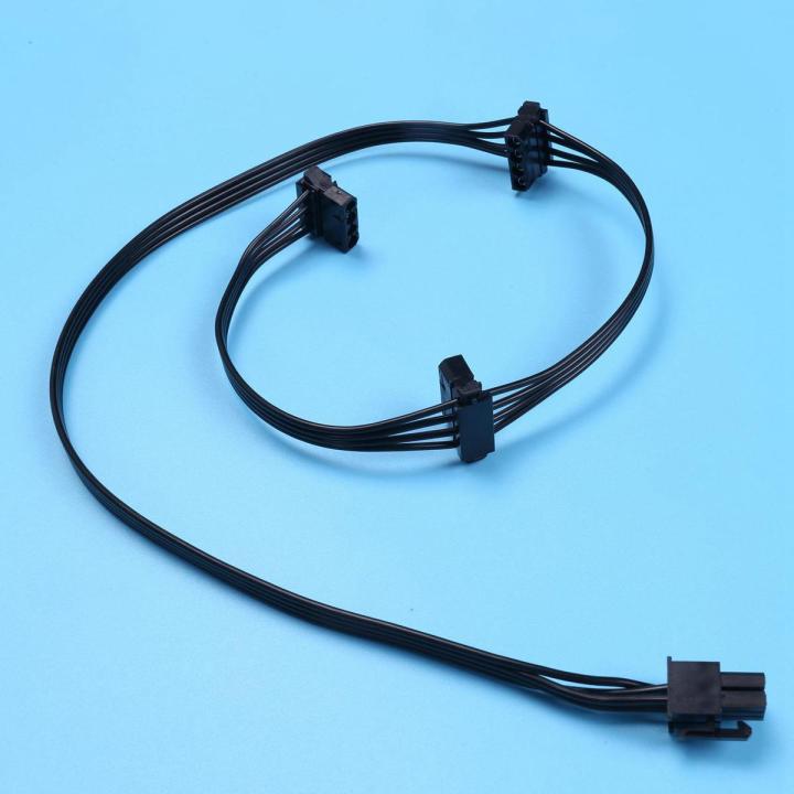 2 Pcs PCIe 6 Pin 1 to 3 Molex IDE Power Supply Cable Modular PSU 4 Pin ...