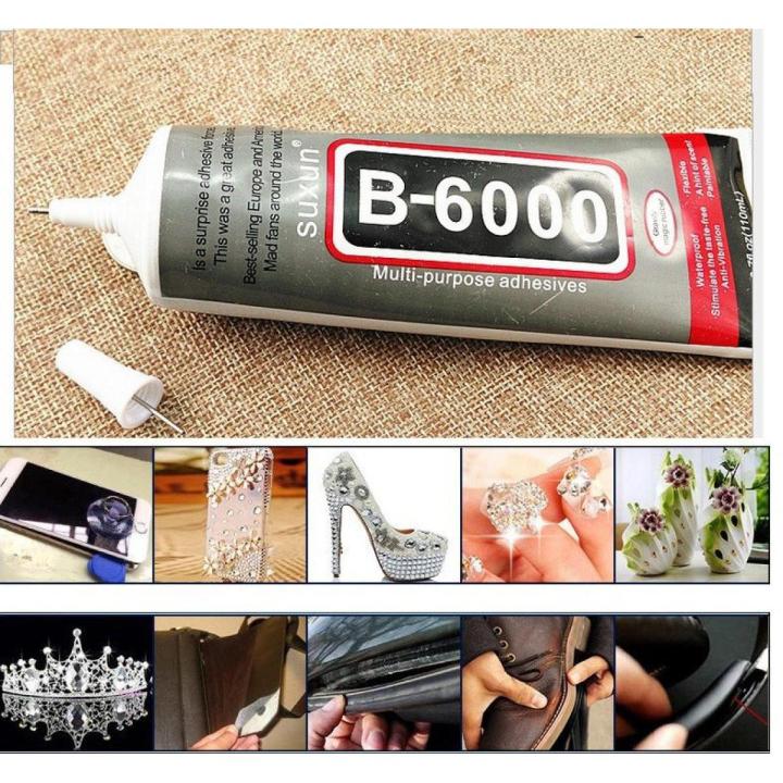 Multi Purpose B-6000 Clear Adhesive Sealant Glue for DIY Diamond Shoes ...