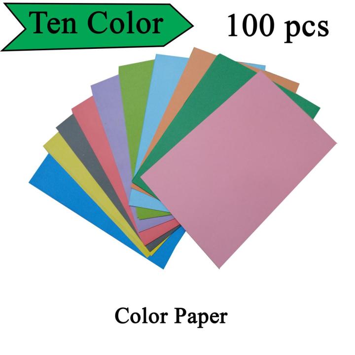 Multi Color A4 Size Craft Paper (10 Colors) -80 Gsm ,100 Pcs | Daraz.com.bd