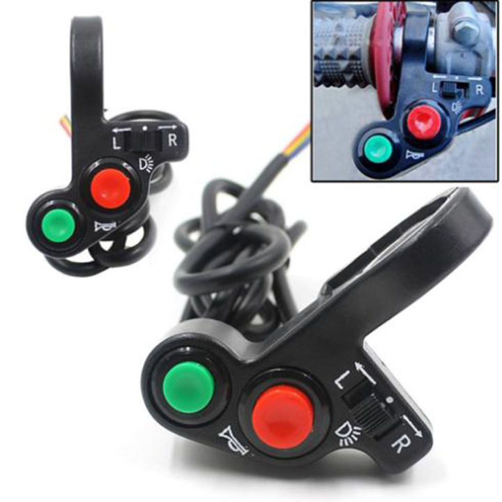 7/8" Motorcycle Handlebar Switch Engine Electric Start Horn Light Push ...