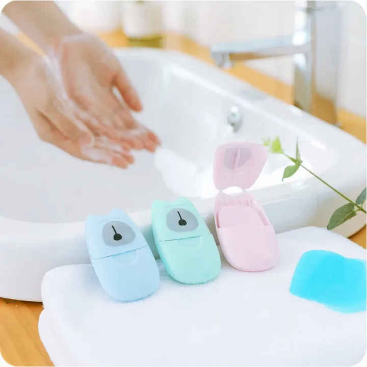50PCS Disposable Soap Paper Washing Cleaning Hand Bath Scented Soap ...