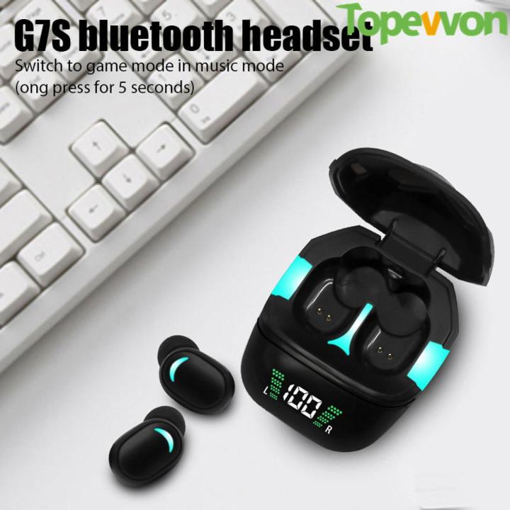 TWS G7S Bluetooth Earphones Wireless Headphones Gaming Headset LED Display Waterproof Reduction ...