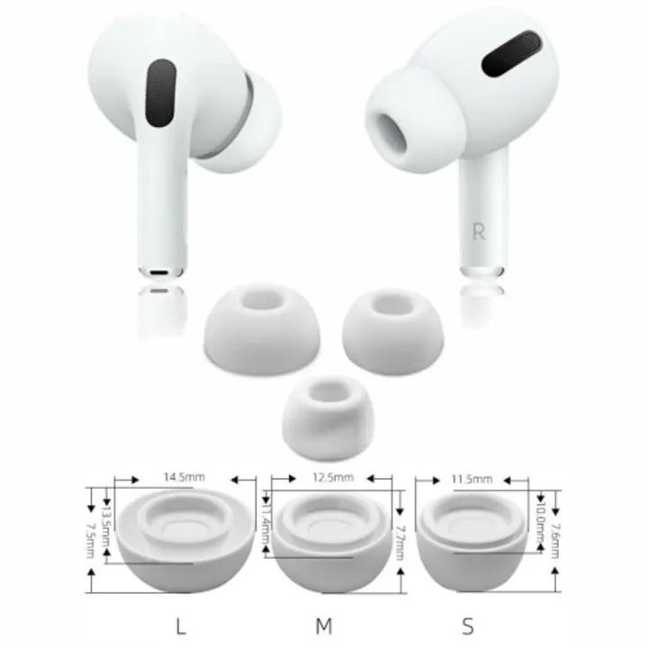 6Pcs White Silicone Eartips Cover -Replacement Ear Tips Buds -for Apple ...