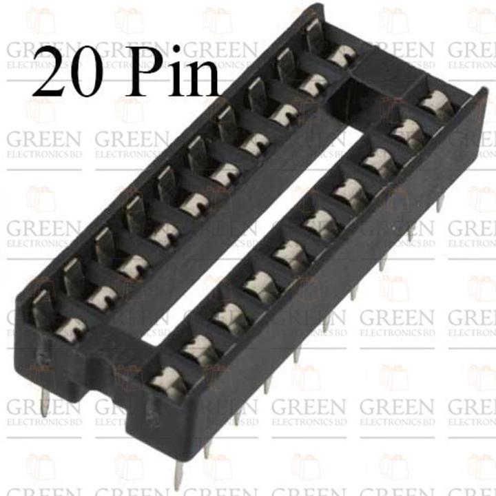 5Pcs 20 Pin IC Base 20 Pin PCB Mount Low Cost IC Socket DIL DIP IC ...