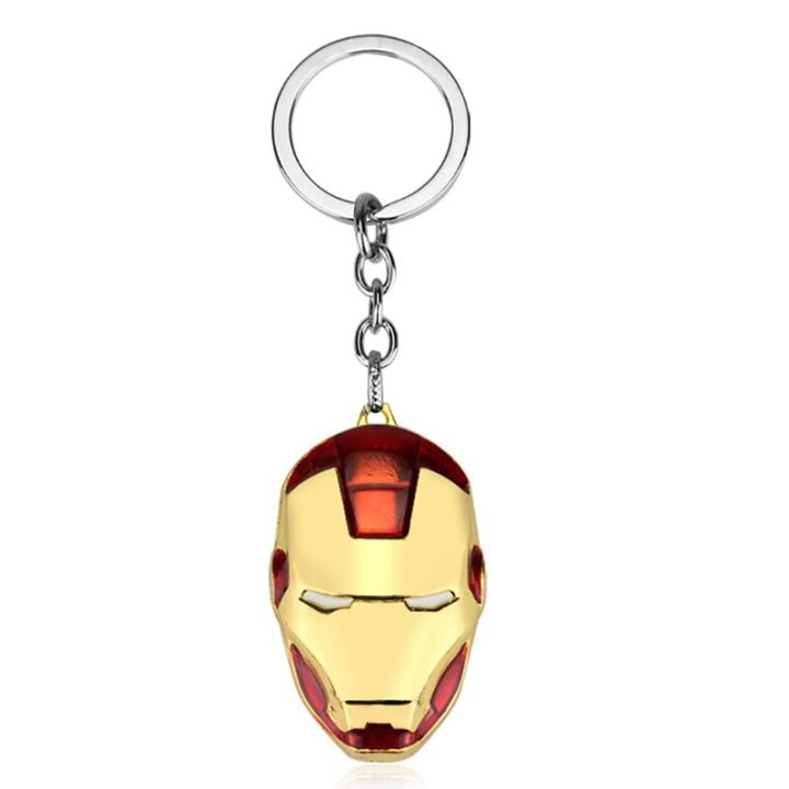 Iron Man Keychain Metal Key Chain Superhero Avengers Key Holder Gift ...