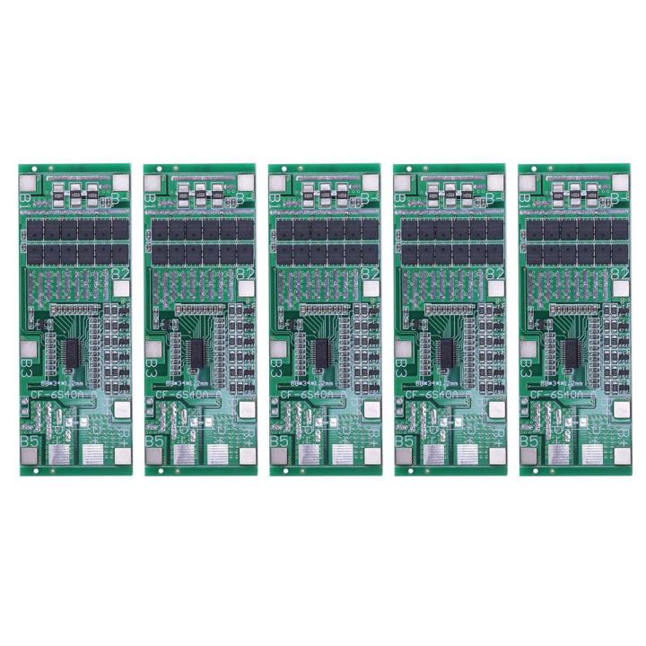 5X 24V 6S 40A 18650 Li-Ion Lithium Protect Board Solar Lighting Bms ...