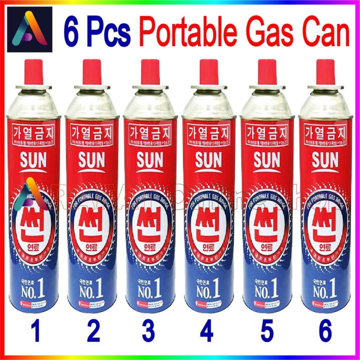 6 pcs Sun Butane Gas Can for portable burner/ Fogger Machine/ Portable ...