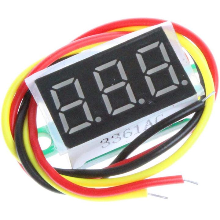 Mini Digital Car Voltmeter 0.36″ Inch Blue LED Display DC 0-100V 3 Wire ...