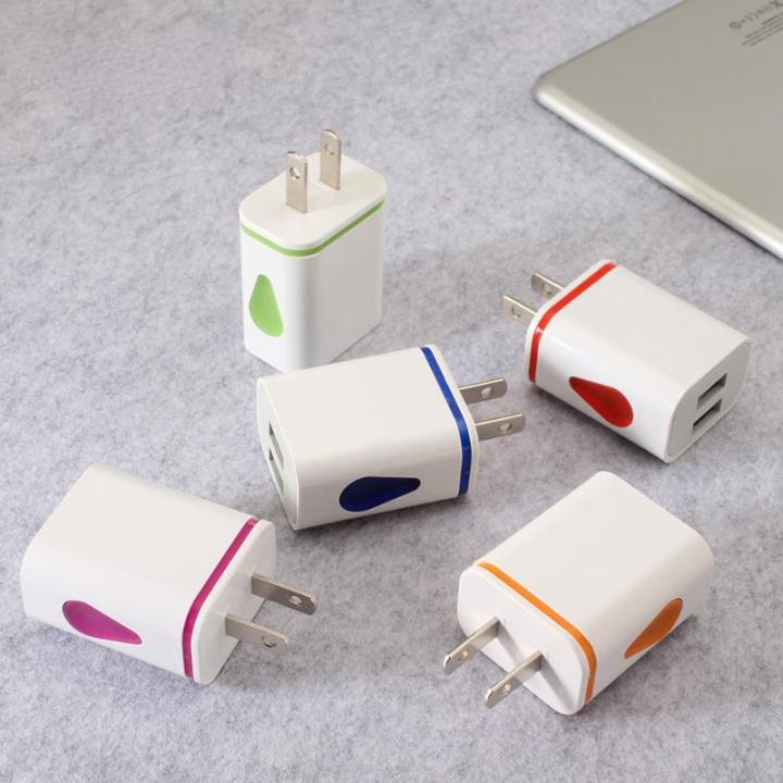 USB Wall Charger Dual Port 5V 2A Adapter Output Travel Plug Power ...