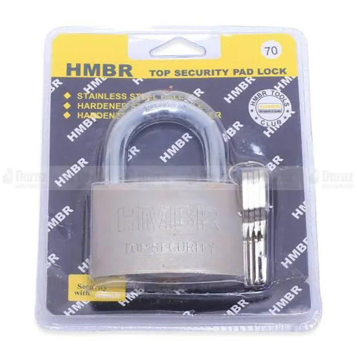 70 mm HMBR Lock with 4 key High security padlock | Daraz.com.bd