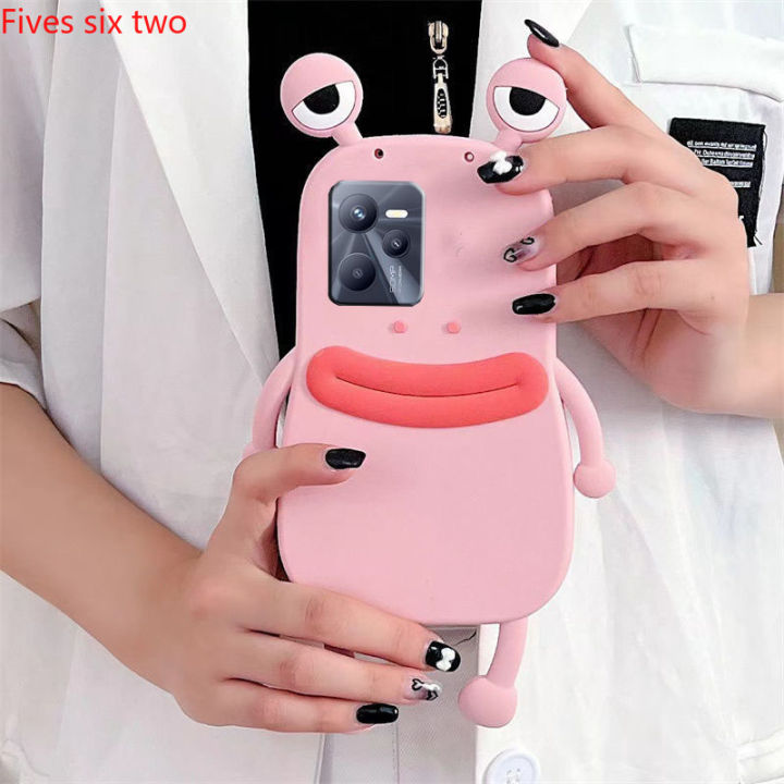 3D Cute Frog Strap Lanyard Cases For OPPO Realme 11 10 9 8 7 6 5 C55 ...