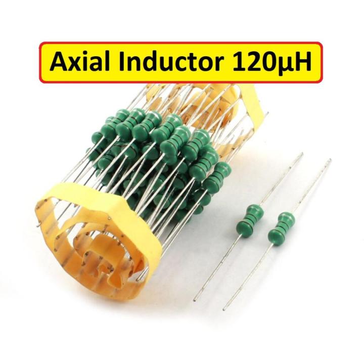 10pcs Axial Inductor 120µH 0.5W Axial Lead Color Ring Conformal Fixed ...