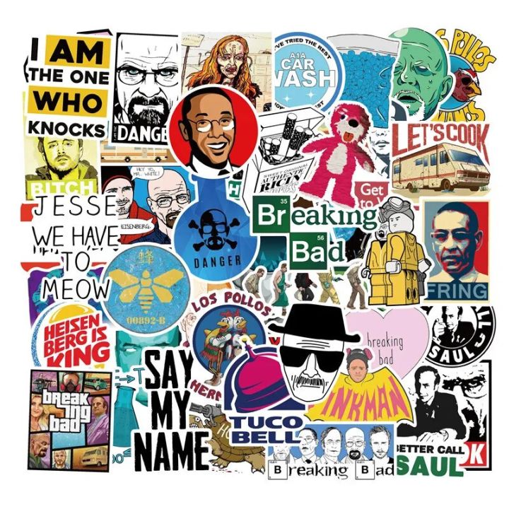 50PCS U.S. Drama Breaking Bad Stickers Graffiti Stickers For Luggage ...