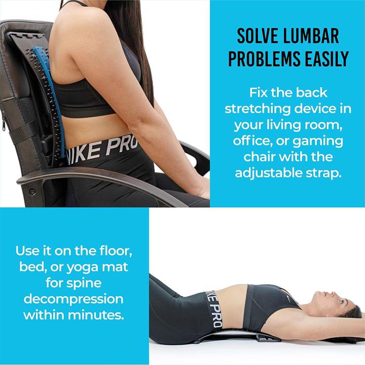 Lumbar Back Stretcher, Magnetic Acupressure Points Back Pain Relief ...