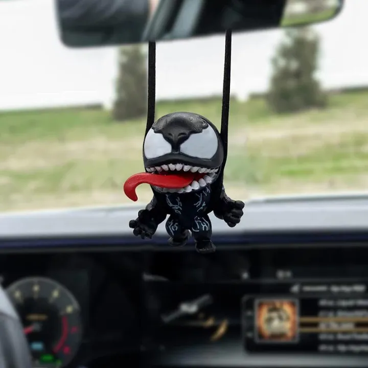 Venom Car Pendant Cartoon Venom Rearview Mirror Pendant cute Hanging ...