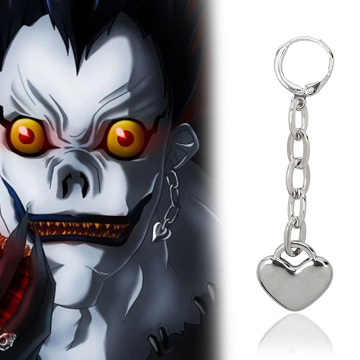 Death Note Ryuuku Drop Earrings Men Women Heart Earring Anime Cosplay ...