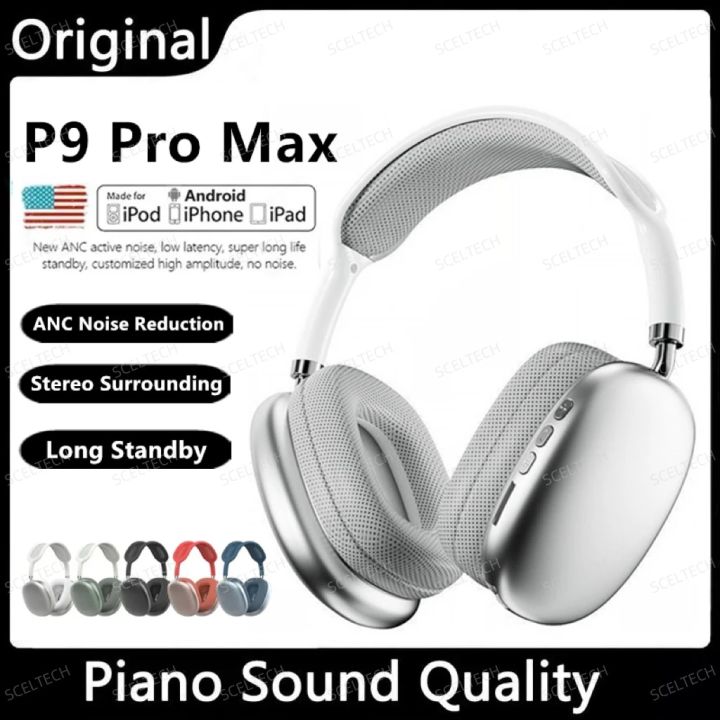 New P9 Pro Max Air Wireless Bluetooth Headphones Noise Cancelling Mic ...