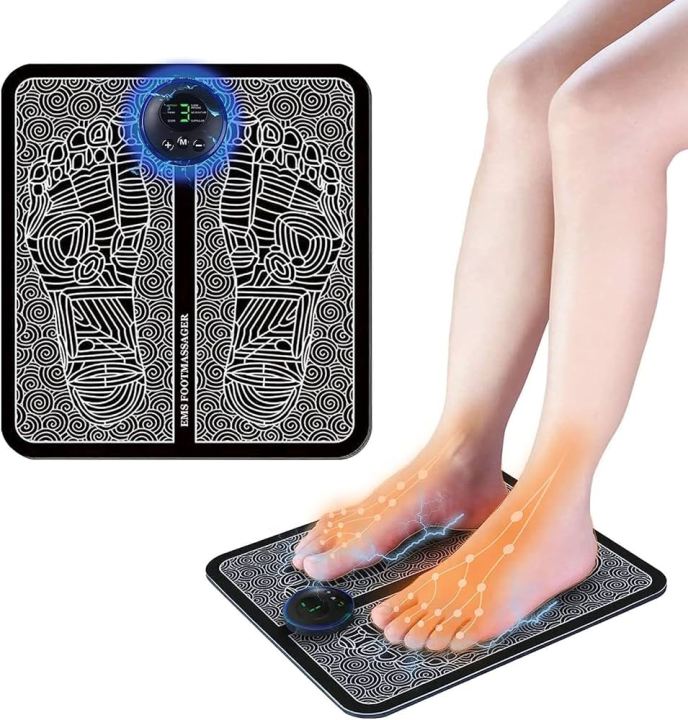 EMS Foot Massage Mat Automatic Electric Physiotherapy Tens Massager ...