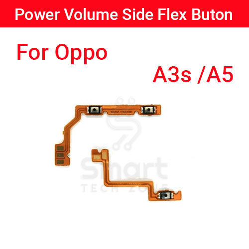 Oppo A3s A5 Power on / off Switch Button Side Volume Up Down Buttons Flex Cable Replacement ...
