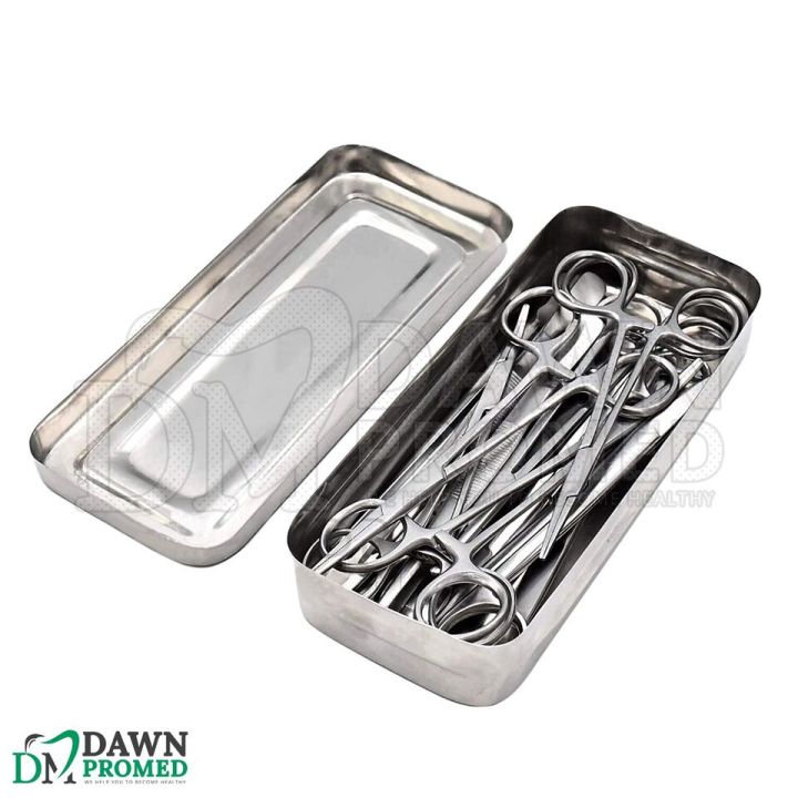 13 Pcs TC Basic Minor Surgery Set W/Stainless Steel Box Surgical Inst ...