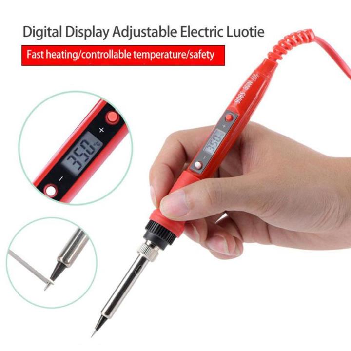 【VisioN Shop】Digital Temperature Adjustable Soldering Weld Tin Welding ...