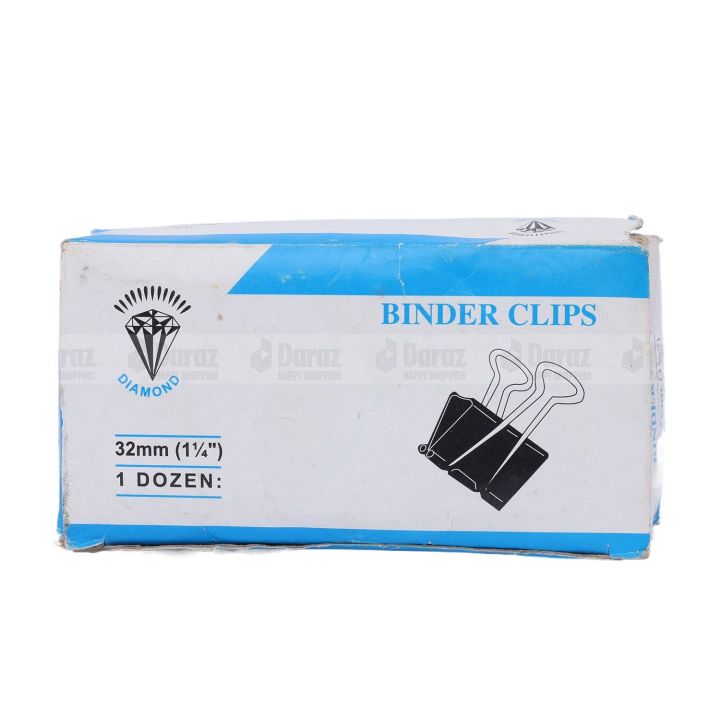 32 mm, Binder Clips/ Paper Clip- 12 Piece ( 1 Dozen ) | Daraz.com.bd