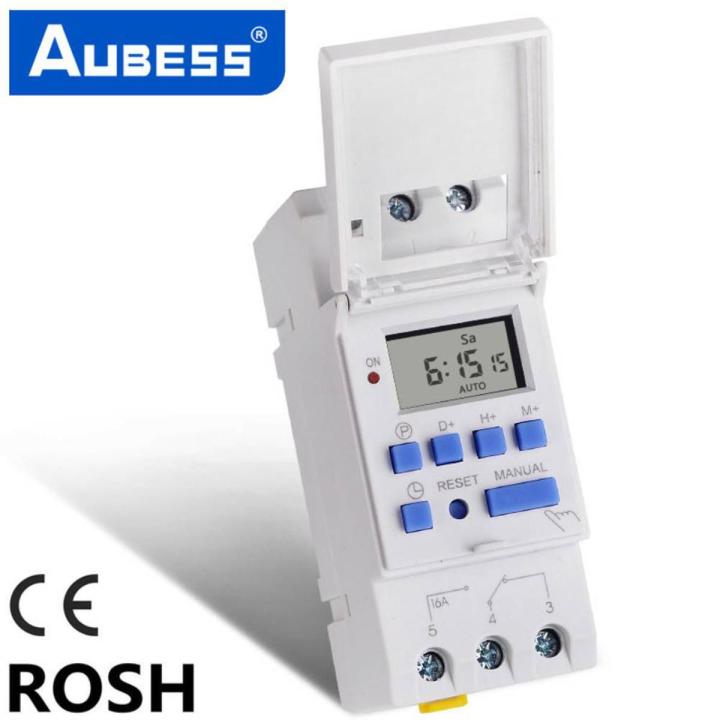 Aubess 16A Digital LCD Timer Switch Relay Switch 220V 16A Digital LCD ...