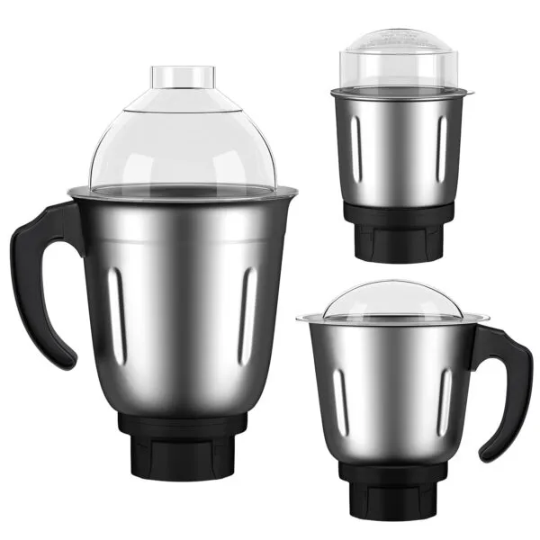 Mixer Grinder Blender Jars Combo Set Stainless Steel with Transparent ...