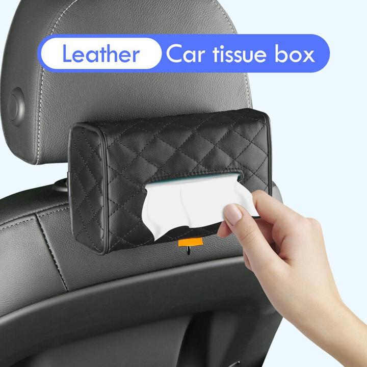 Universal Simple Car Tissue Box Case Leather Toilet Paper Holder Case ...