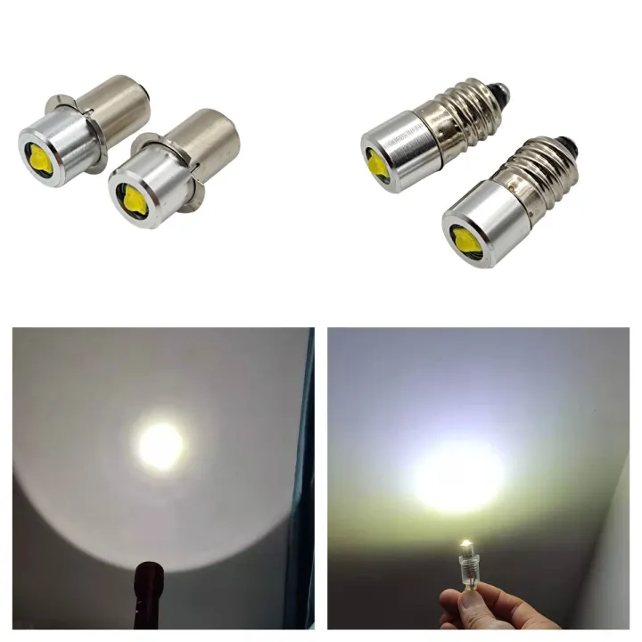 【E10 4PCS LOT】 P13.5S E10 3W 3V 4.5V 6V LED Bulb Flashlight Bulb Torch ...
