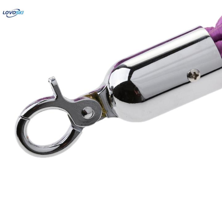 Purple Queue Barrier Stand Posts Twisted Rope Divider Crowd Stanchion 1 ...