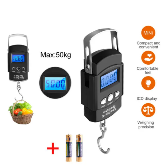 Digital Hanging Weight Scale-Weiheng, Electronic Portable LCD Digital ...