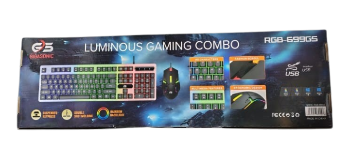 Gigasonic luminious Gaming Combo Rgb Keyboard And Mouse combos RGB ...