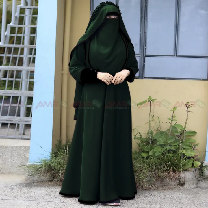 New Attractive High-Quality Mohuya 4 Borka Set - Dubai Cherry Fabric ...