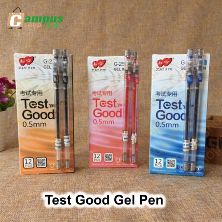 Test Good Gel Ink Pen - 0.5mm - 12pc box (Black/Red/Blue) | Daraz.com.bd