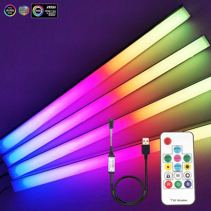 5V 3PIN ARGB Motherboard Light Strip PC Game Light Aluminum WS2812B RGB ...