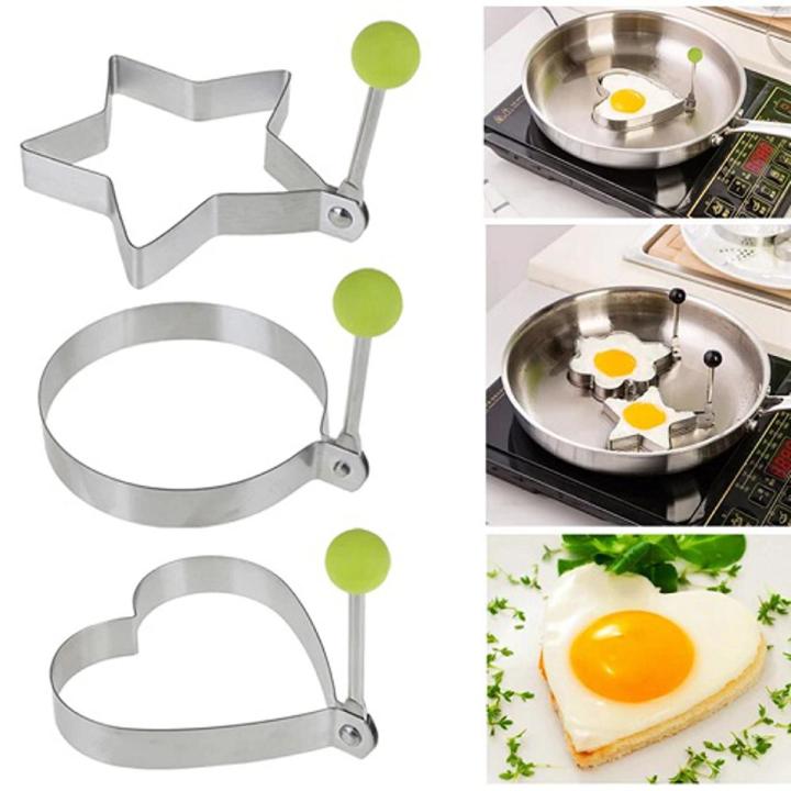 Cook Fried Egg Pancake Stainless Steel Multi Shaped Egg Mould Mold ...