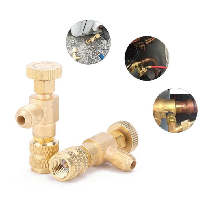 R22 Refrigerant Charging Valve 1/4"- 1/4" Copper Flow Control Valves ...
