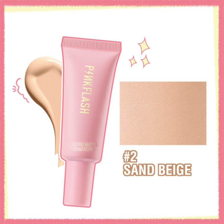 Pink Flash Lasting Matte Foundation -Sand Beige-02 | Daraz.com.bd