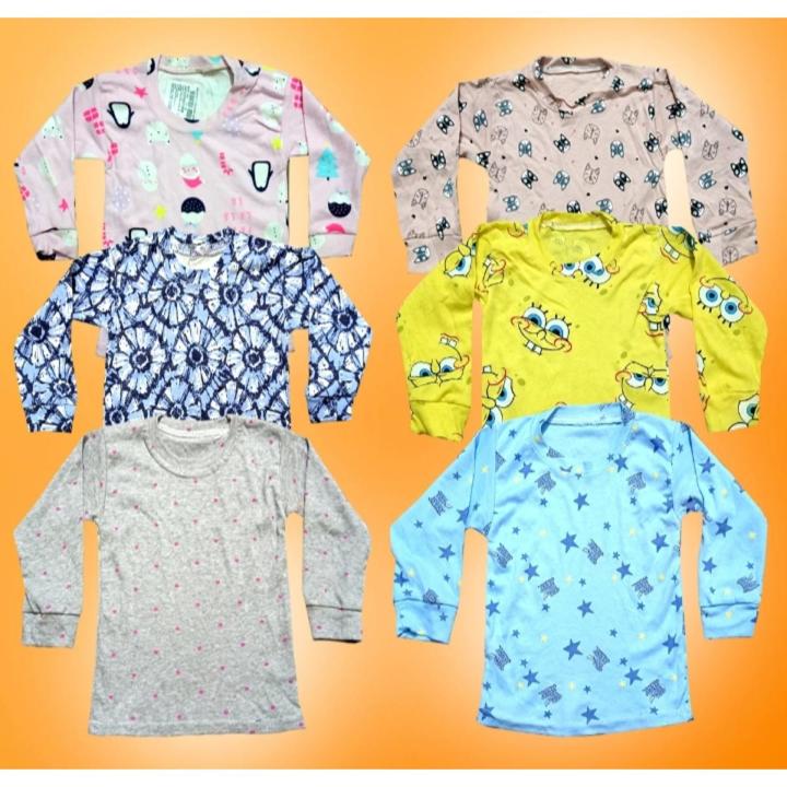 multicolour export quality baby full hata ganji baby t-shart 06 pich ...