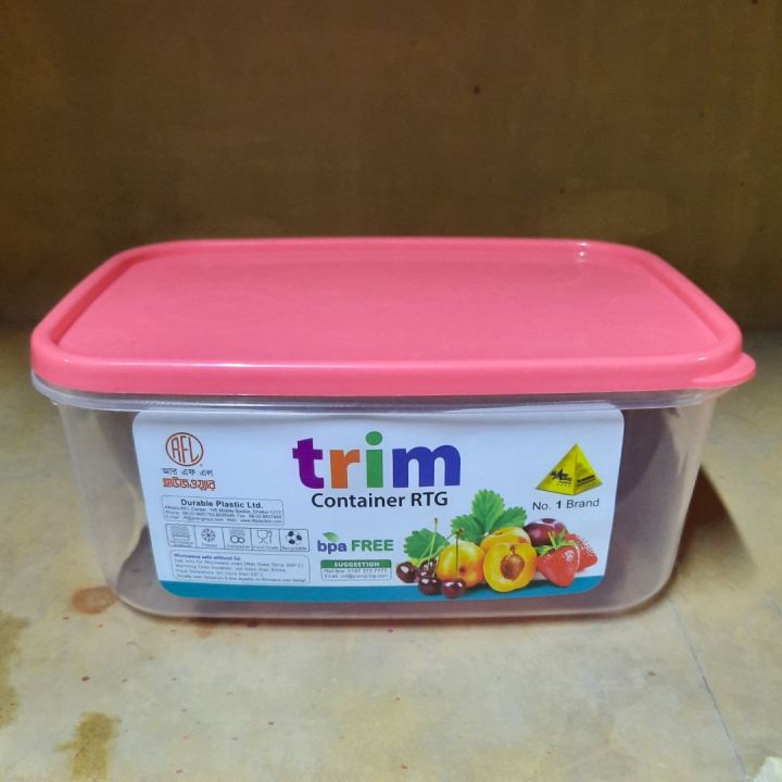 Plastic Transparent Food Storage Box, Trim RTG Container Transparent ...