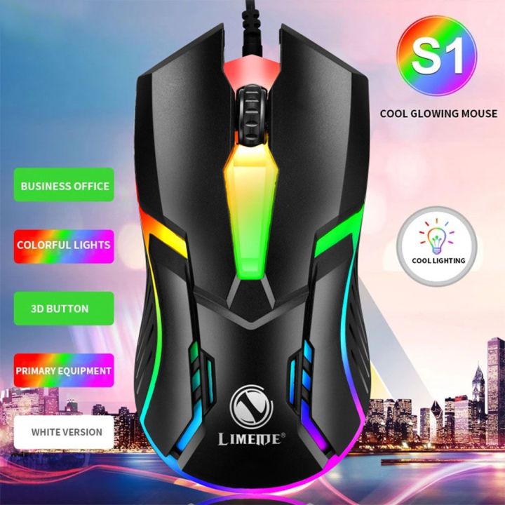 Optical Ergonomic Gaming Mouse Backlit USB Mouse Computer Peripherals ...