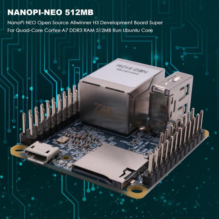 NanoPi NEO Open Source Allwinner H3 Development Board Super for Raspberry Pie Quad-Core Cortex ...