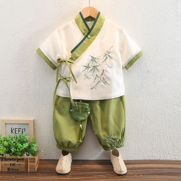Hanfu, Summer Set, Chinese Academy High end Tang Costume, Boys' Ancient ...