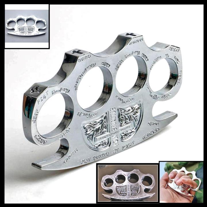 Silver Iron Brass Knuckles for Men Powerful damage safety equipment ...