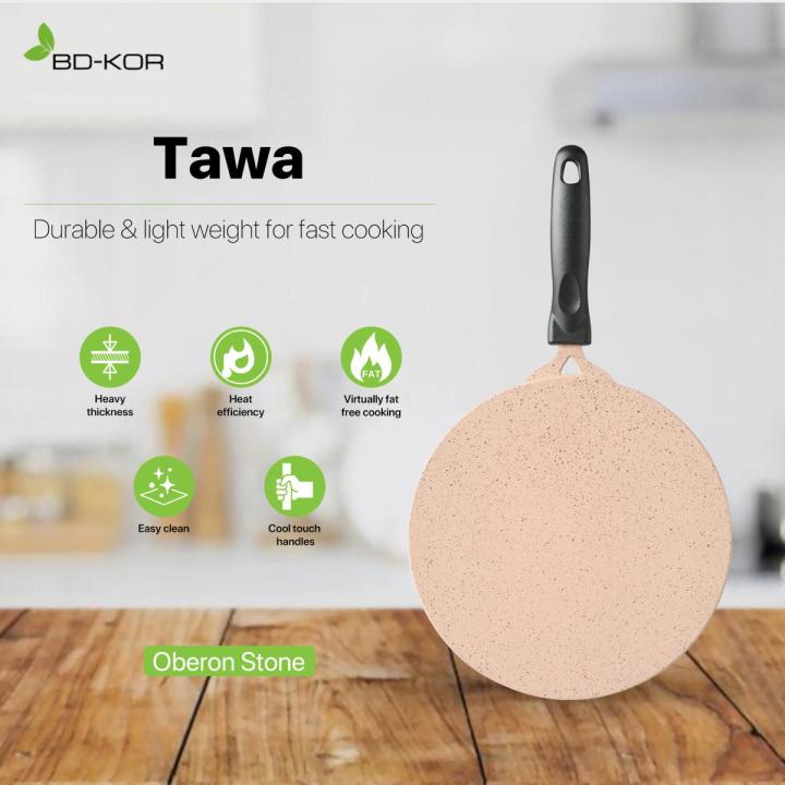 Bd-Kor Eclipse Roti Tawa (26 Cm) Non-Stick Premium Marble Coating ...